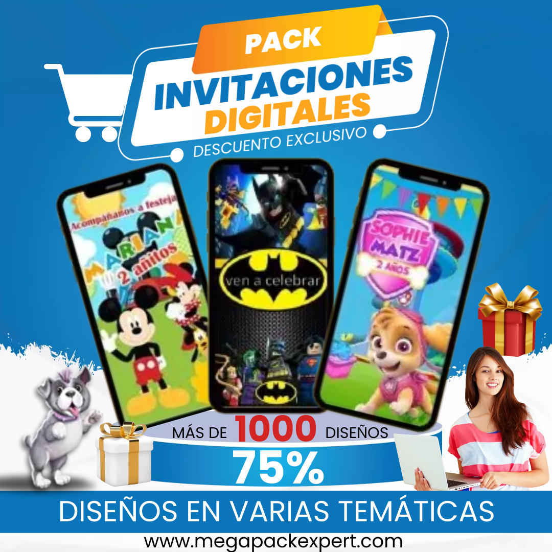 CELEBREMOS - PACK INVITACIONES DIGITALES - MEGA PACK EXPERT | Hotmart