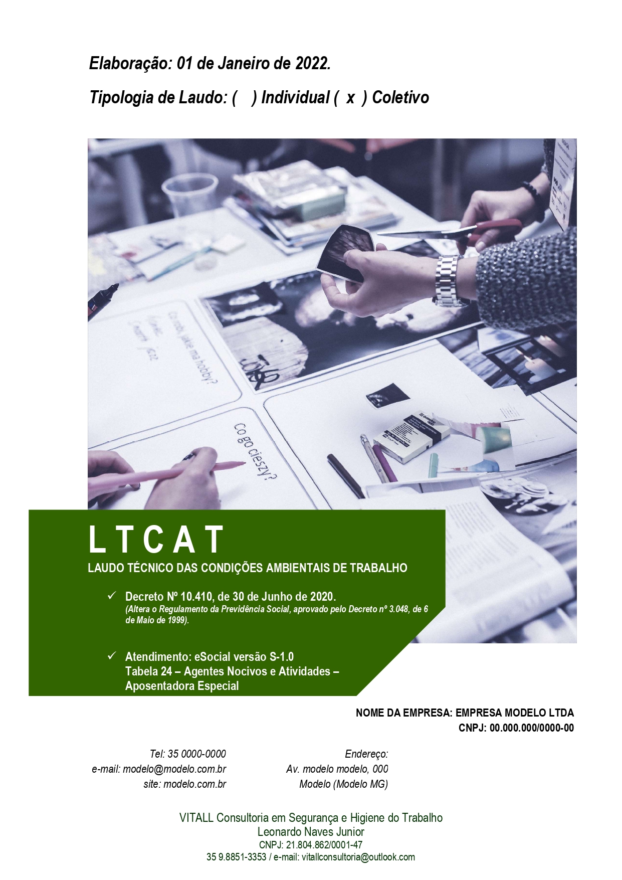 LAUDO TÉCNICO DAS CONDIÇÕES AMBIENTAIS DE TRABALHO - LTCAT (e-Social ...