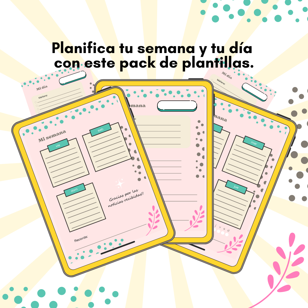 Plantillas para organizar tu semana y tu día - Vitmari Ruiz | Hotmart