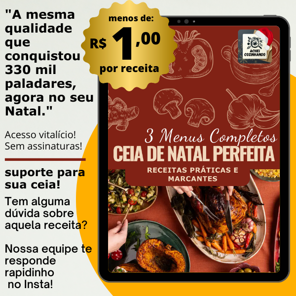 E-BOOK CEIA DE NATAL PERFEITA: 3 Menus com Receitas Práticas e Marc...