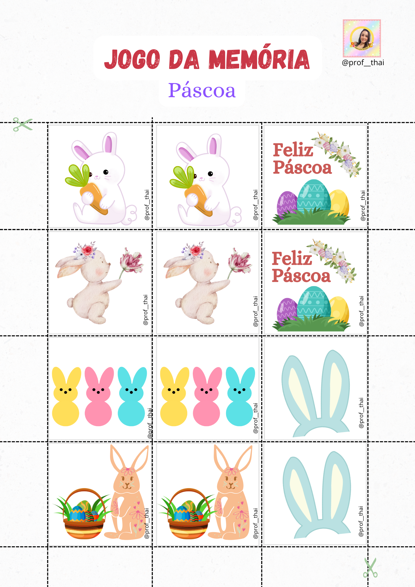 Jogo da Memória Páscoa - Thaisse Veber Pereira | Hotmart