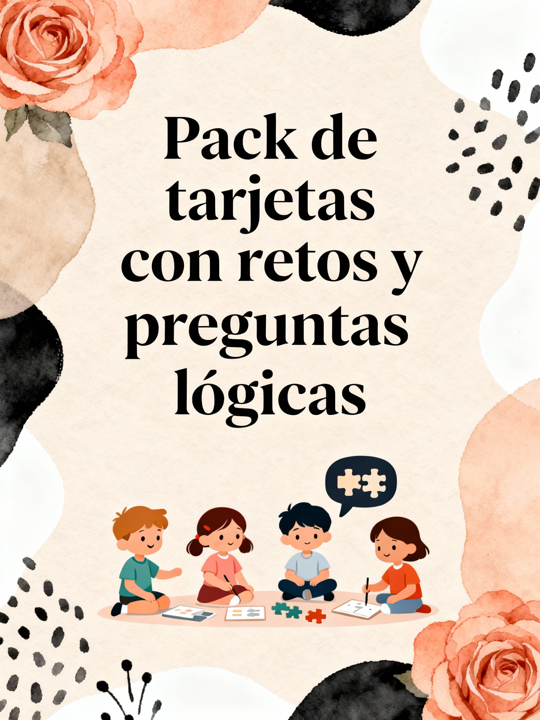 Pack de tarjetas con retos y preguntas logicas | Hotmart