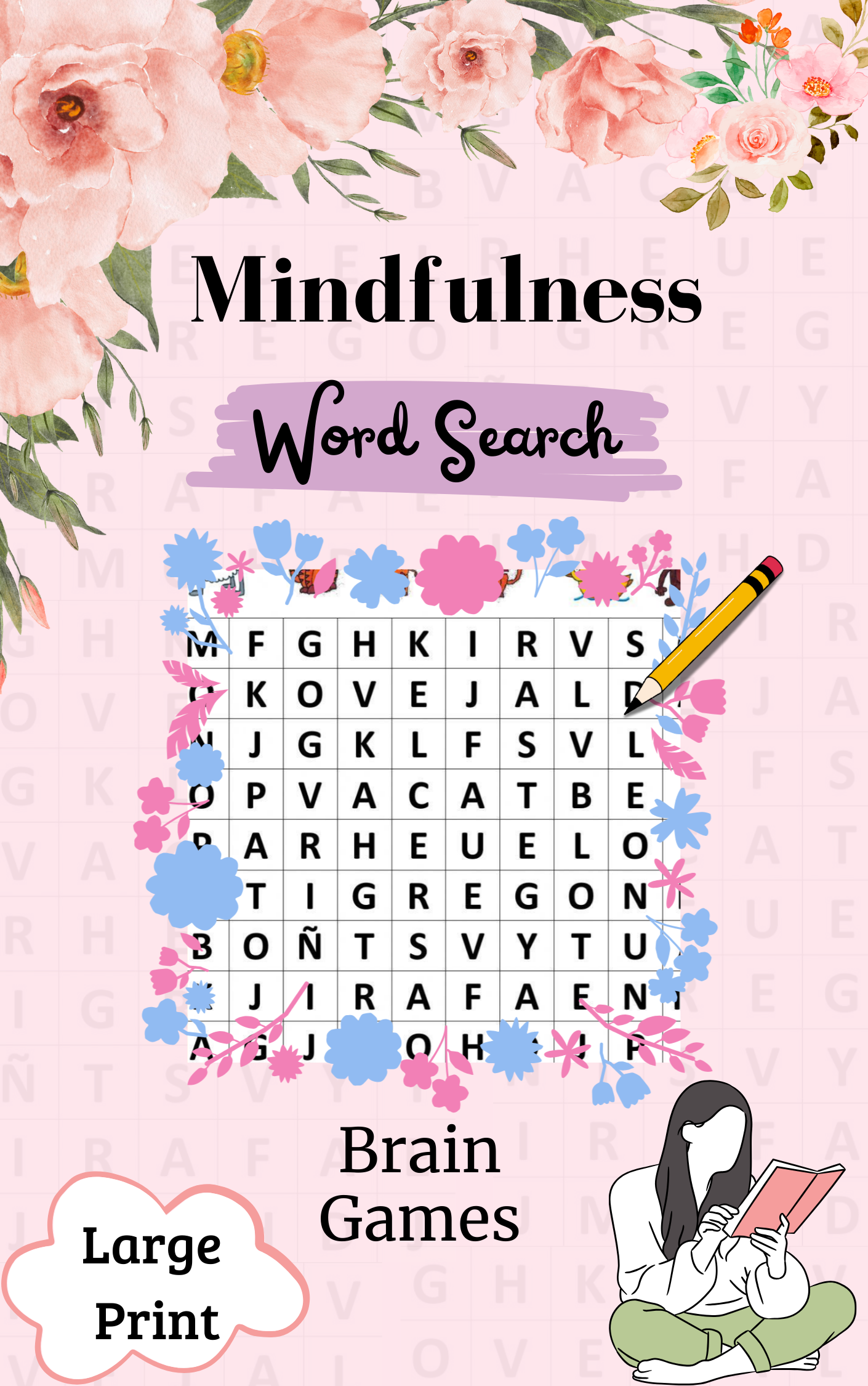 Uplifting Mindfulness Puzzles: 73 Large Print Positive Word Finds for ...
