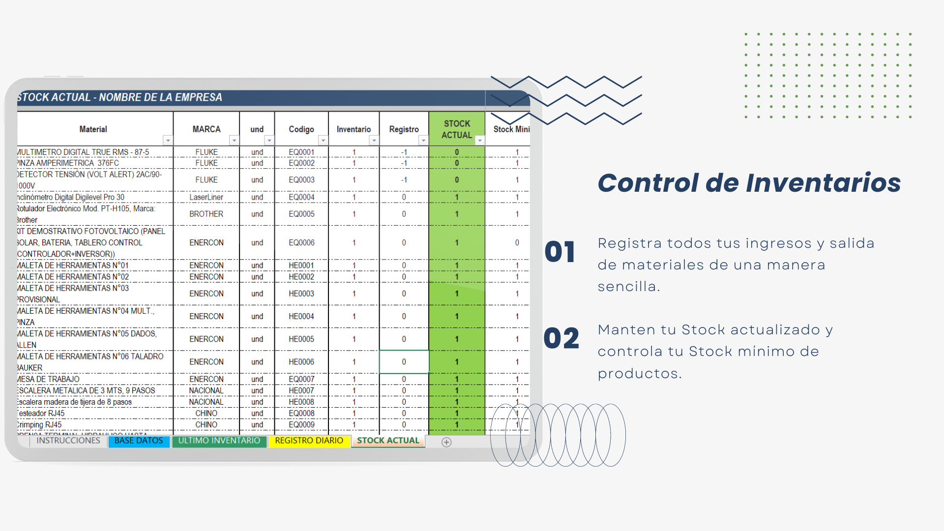 Control de Inventario Kardex - Ingreso y Salida de Materiales - Seg...