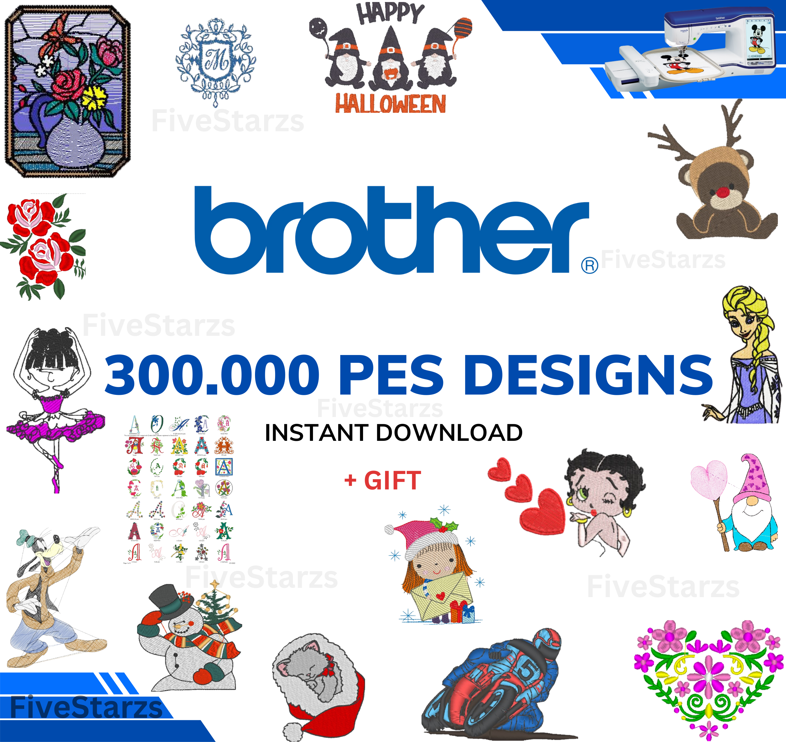 Embroidery Designs Collection Brother Machine Download - over 300,000 ...