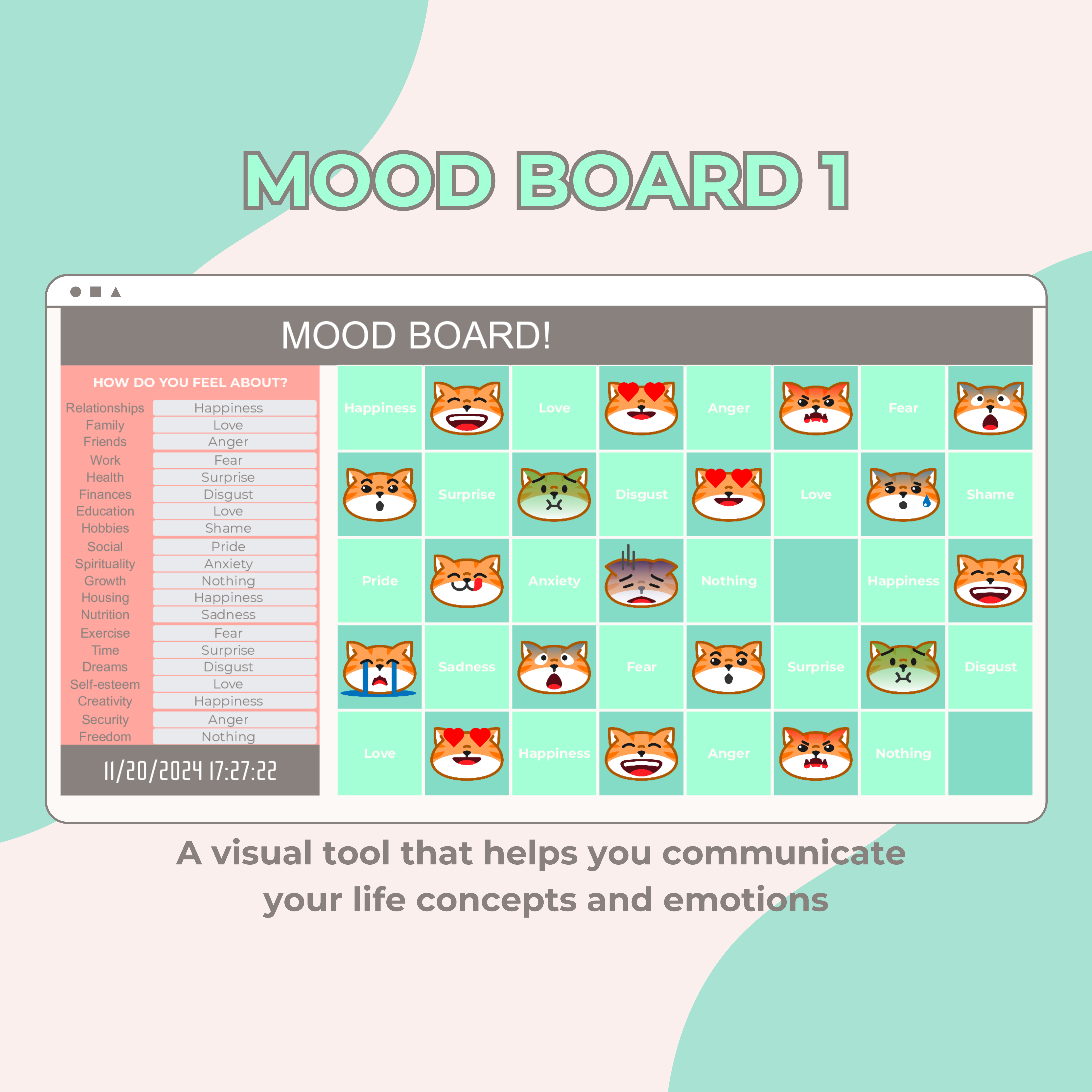 Mood Board 1 Green (Google Sheets Template)