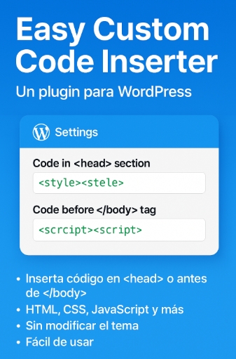 Easy Custom Code Inserter - JORGE | Hotmart