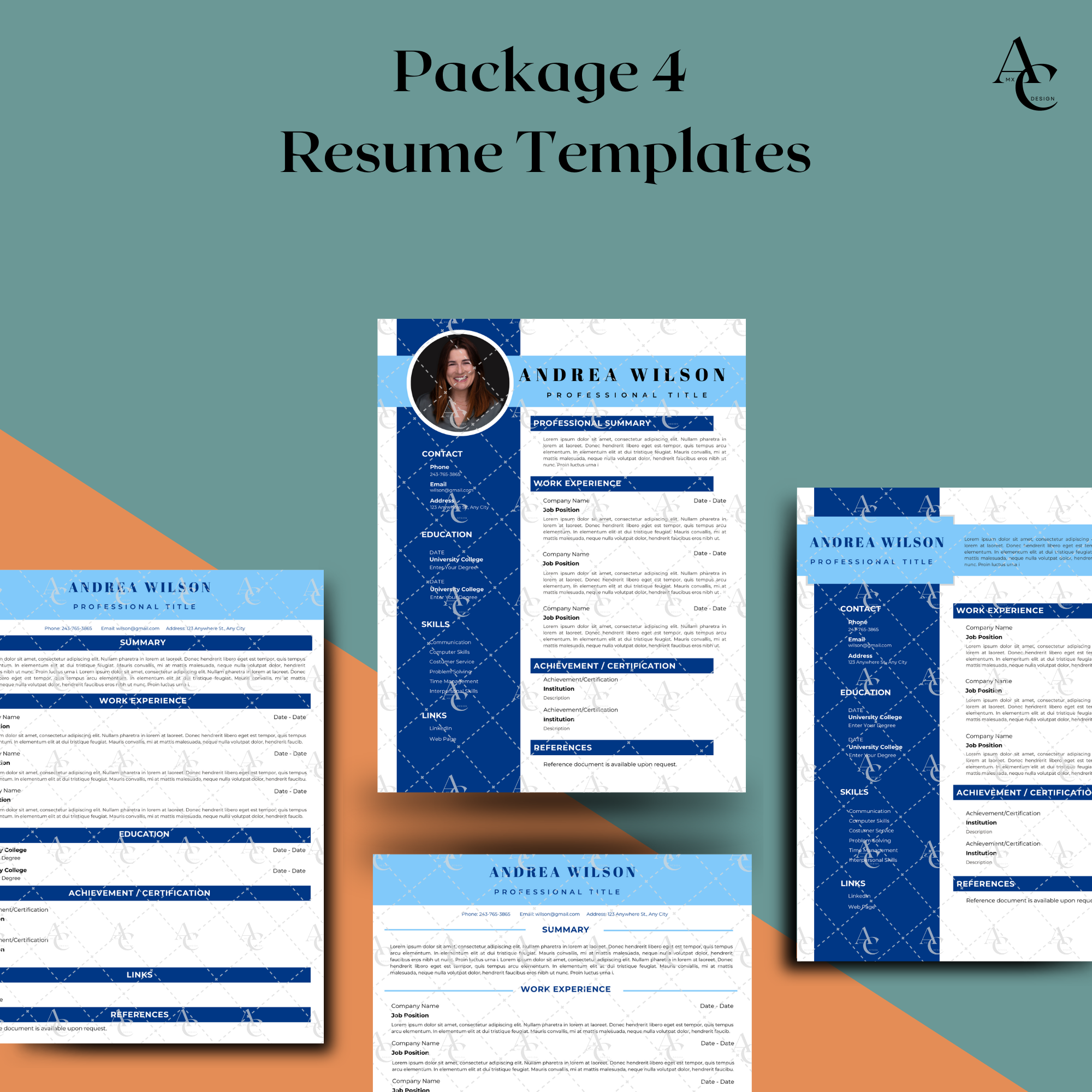 Resume Template Package - Andrea Cervantes | Hotmart