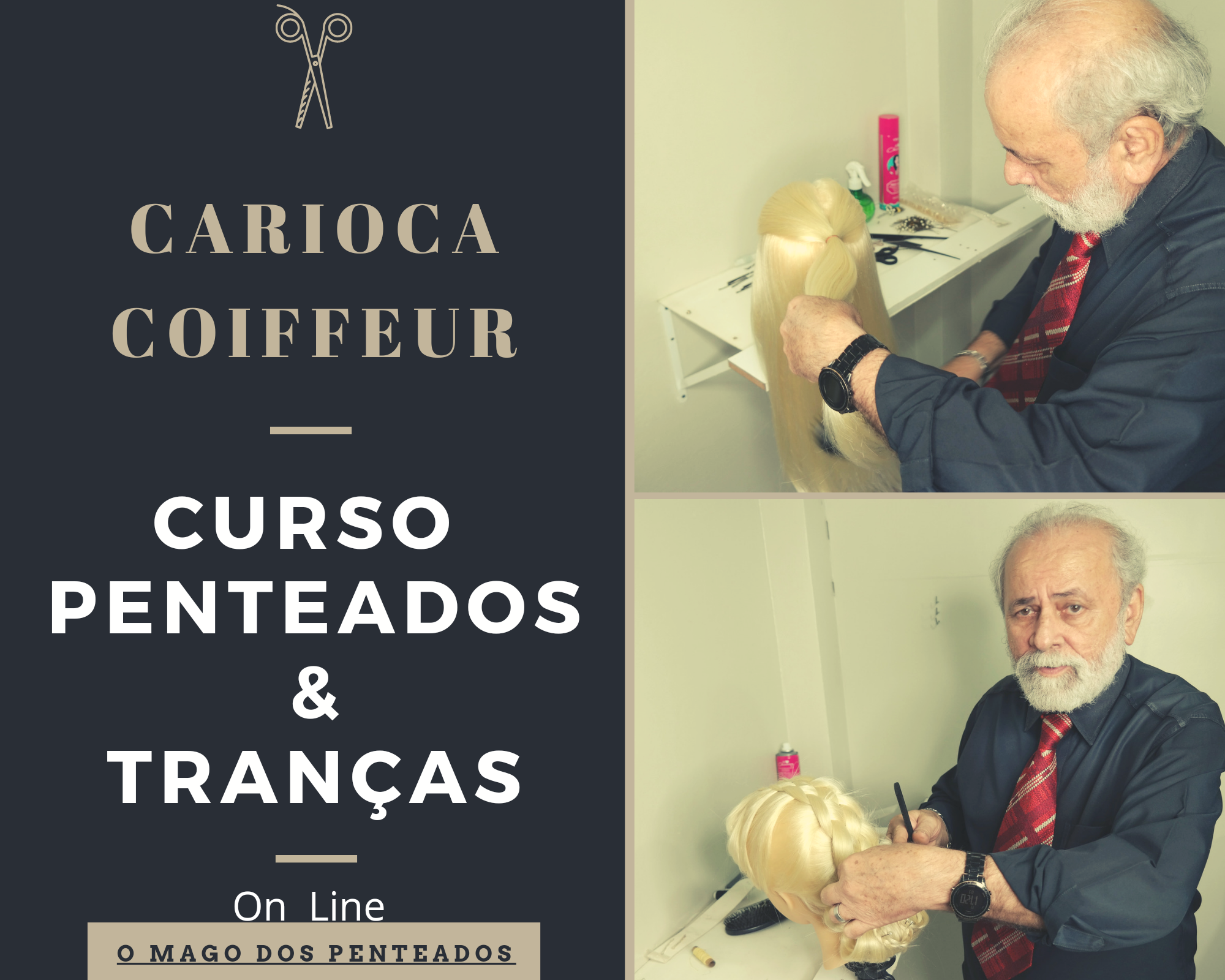 Curso on-line de Penteados e Tranças com CARIOCA COIFFEUR - O Mago dos ...