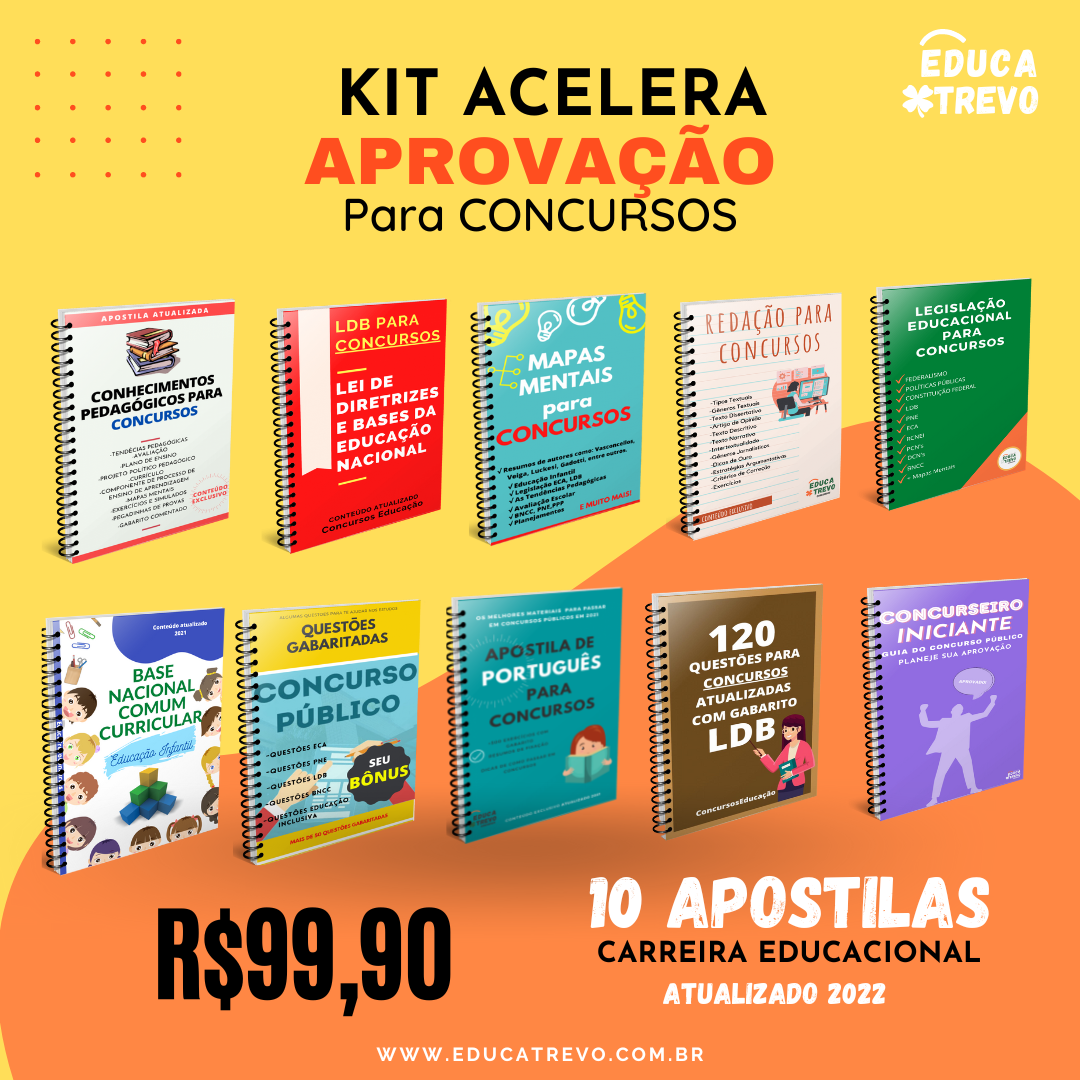 *Kit Acelera Aprovação de 10 Apostilas Completo - Educa Trevo | Hot...