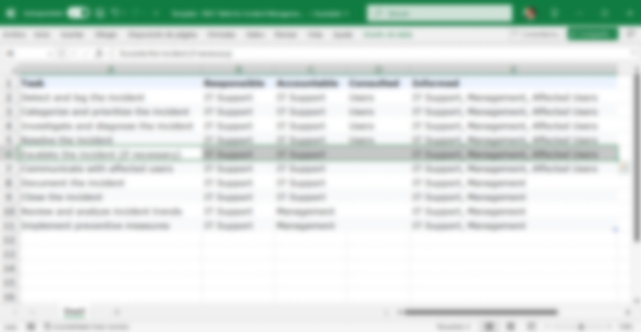 RACI Template for Incident Management - Conrad PA | Hotmart