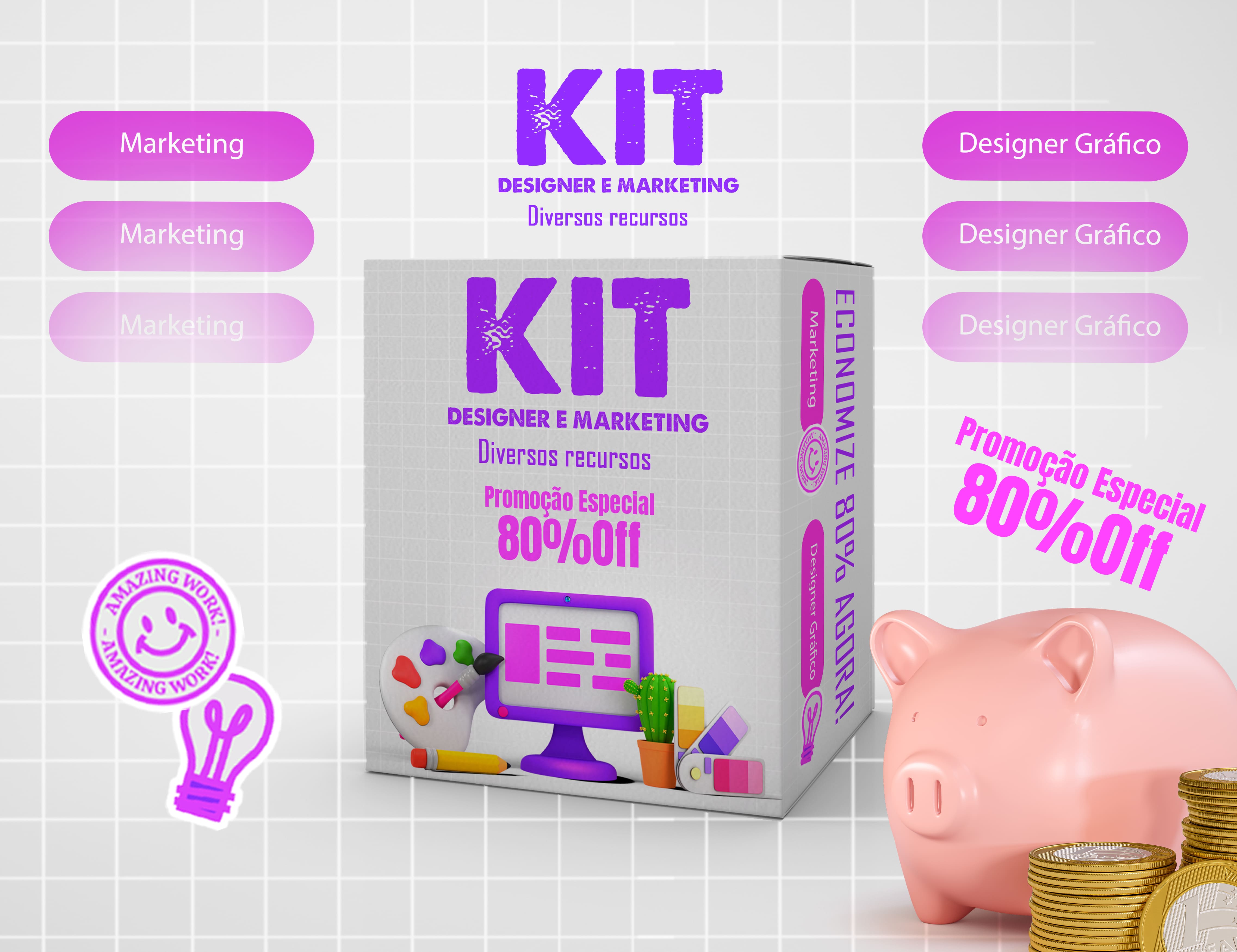 KIT DESIGNER E MARKETING - KIT DESIGNER E MARKETING | Hotmart