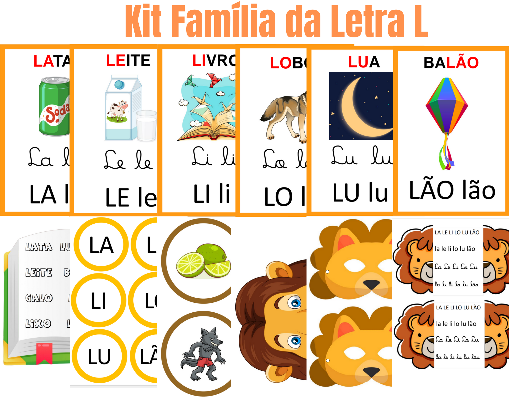 KIT FAMÍLIA SILÁBICA DA LETRA L - ROSEMERE PROFESSORA | Hotmart
