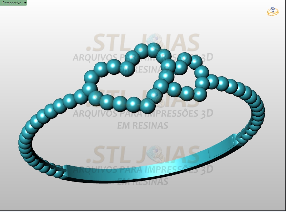 ANEL CORAÇÕES Arquivo para impressão 3D. Formato STL - STL JOIAS ar...