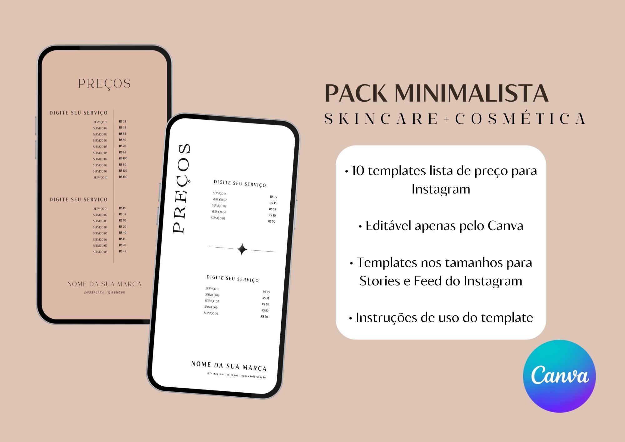 Template Canva | Lista de Preço para Salão de Beleza - Ju Monteiro ...