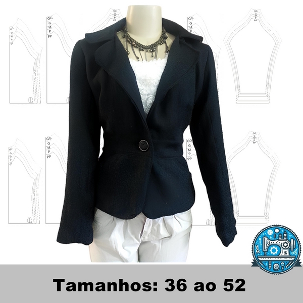 Molde Digital de Blazer Feminino (36 ao 52) - RGB hotmart | Hotmart