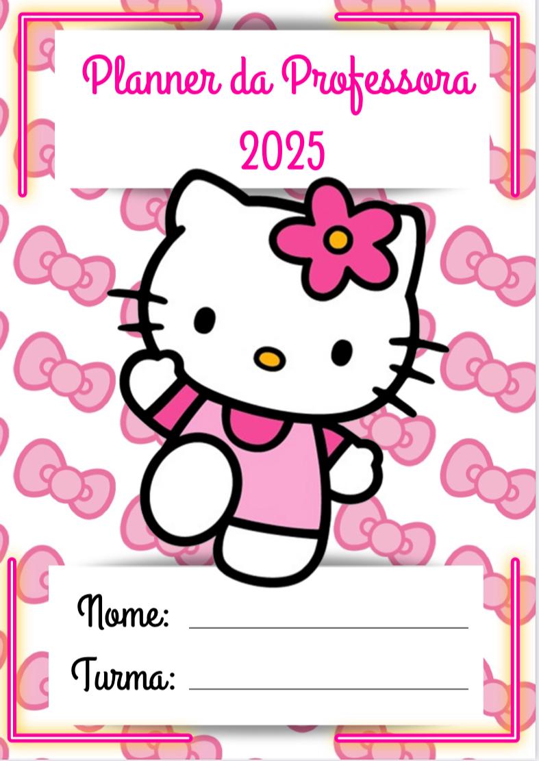 Planner do professor - Hello Kitty