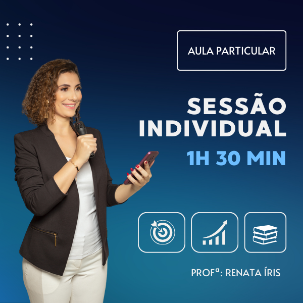 Aula particular com a professora Renata Íris - Sessão Individual (1h 30min)