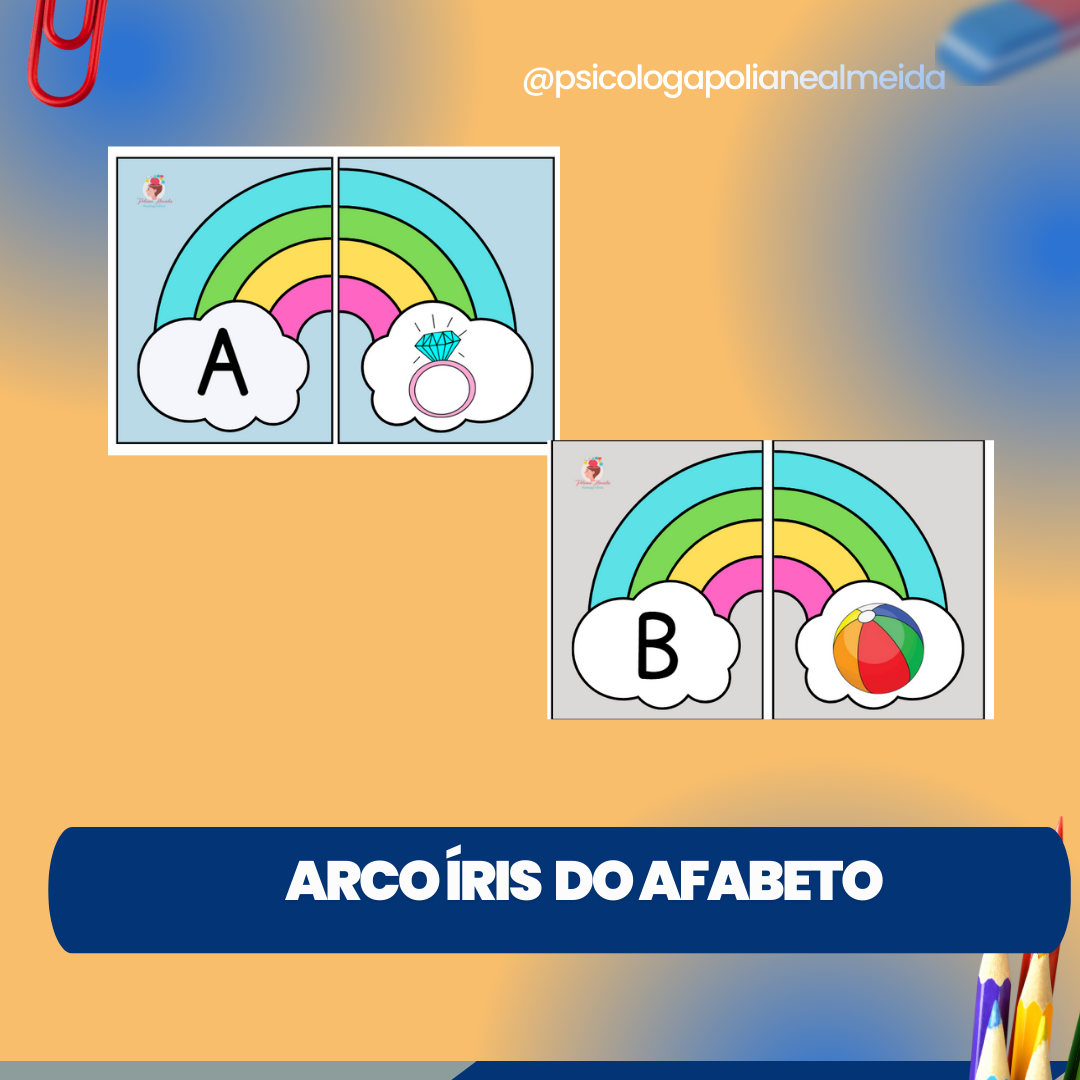 Alfabeto de arco íris - Dedoche da Respiração da Velinha e da Florz...