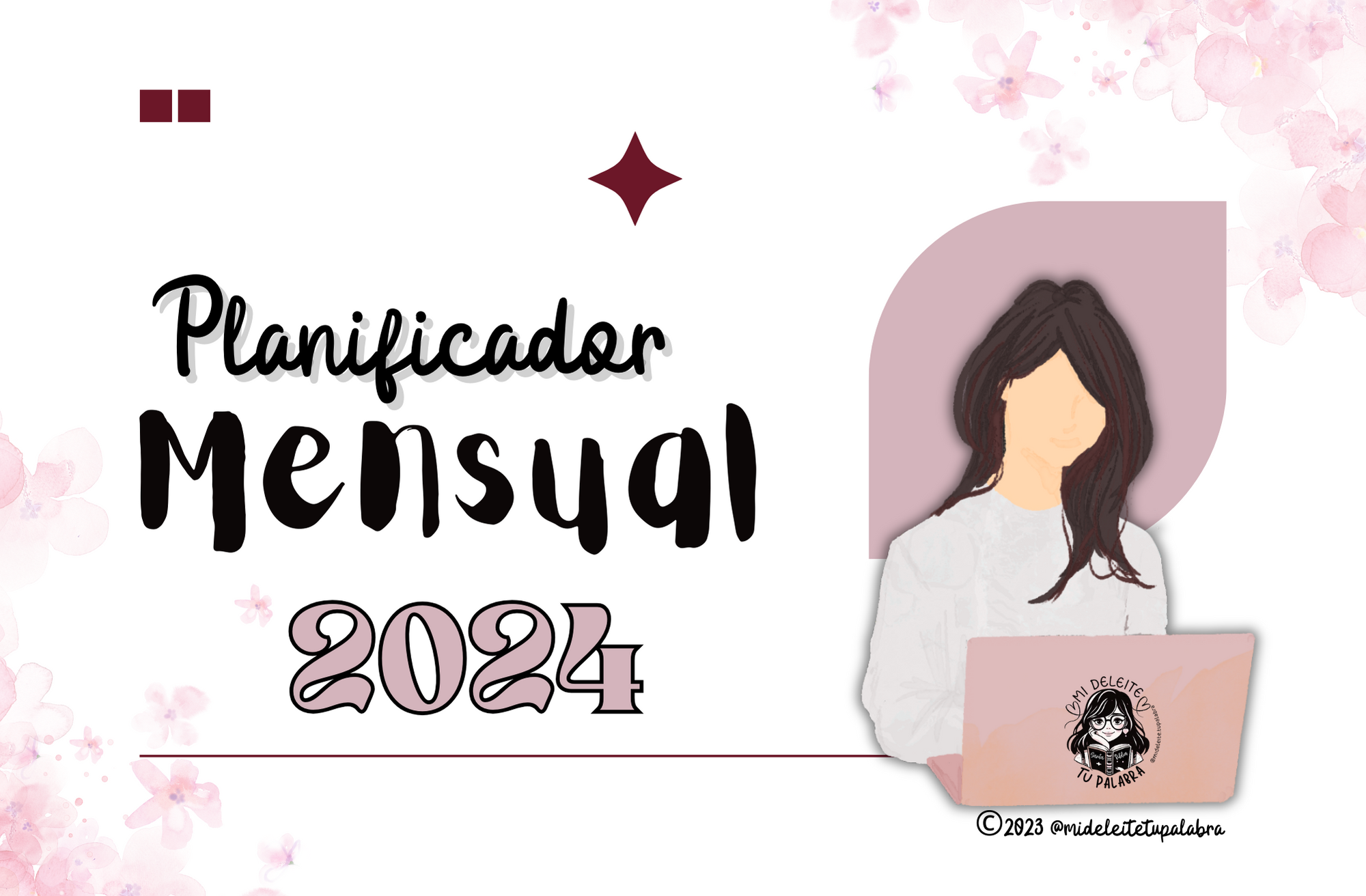 Planificador Mensual 2024 - imprimible - Mi deleite tu Palabra - Je...