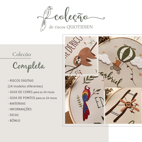 Coleção de Riscos Quotidien | Completa - Atelier Quotidien | Hotmart