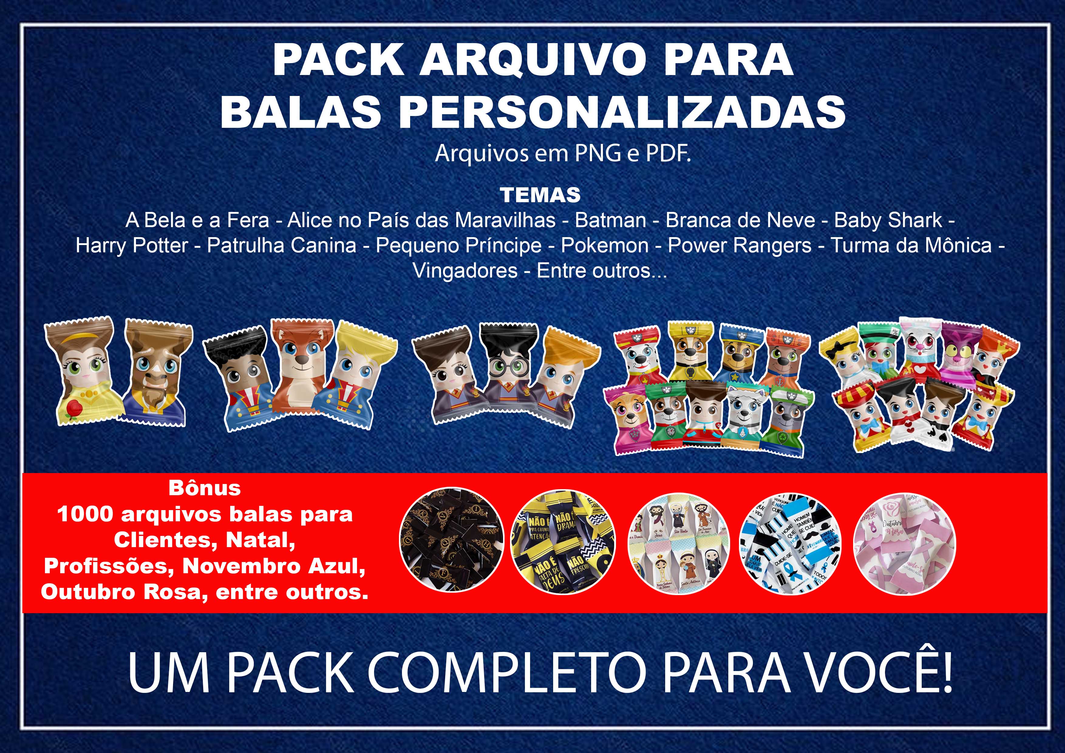 PACK ARQUIVO PARA BALAS PERSONALIZADAS - Personalizados de Sucesso ...