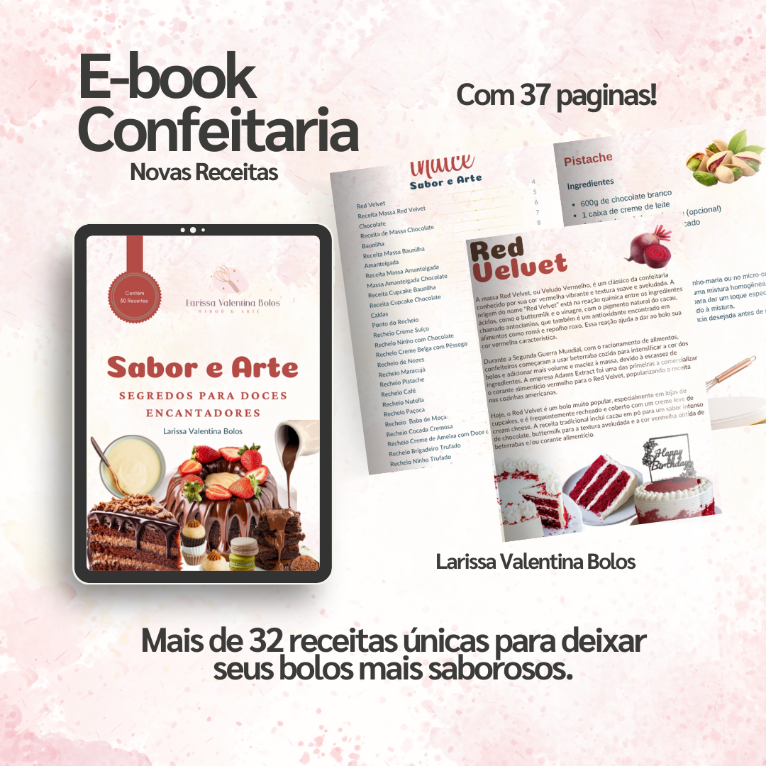 Ebook Confeitaria Receitas - Larissa Taynara Albuquerque | Hotmart