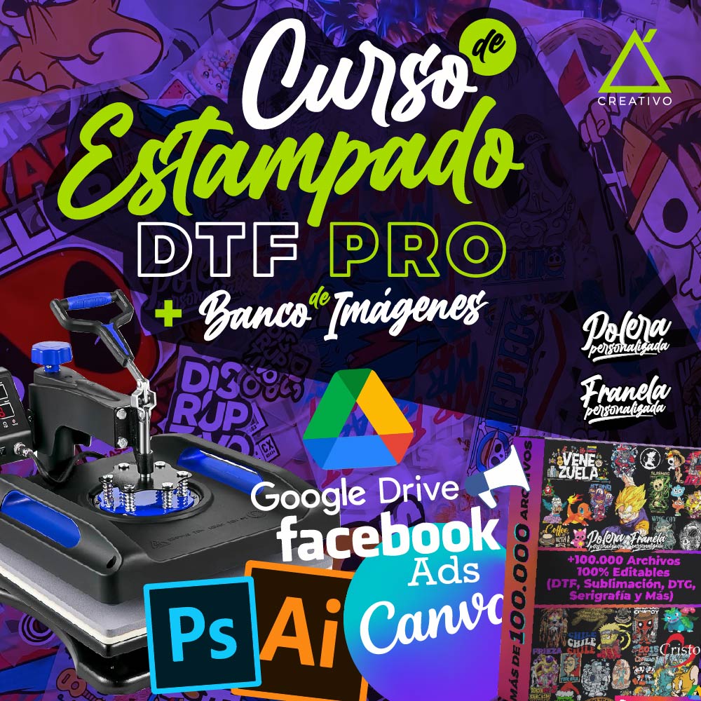 Emprende con Curso Estampado DTF de Básico Casero a PRO + Banco de ...