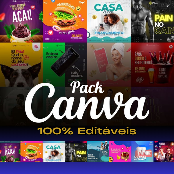 PACK DO CANVA - 100% EDITÁVEIS