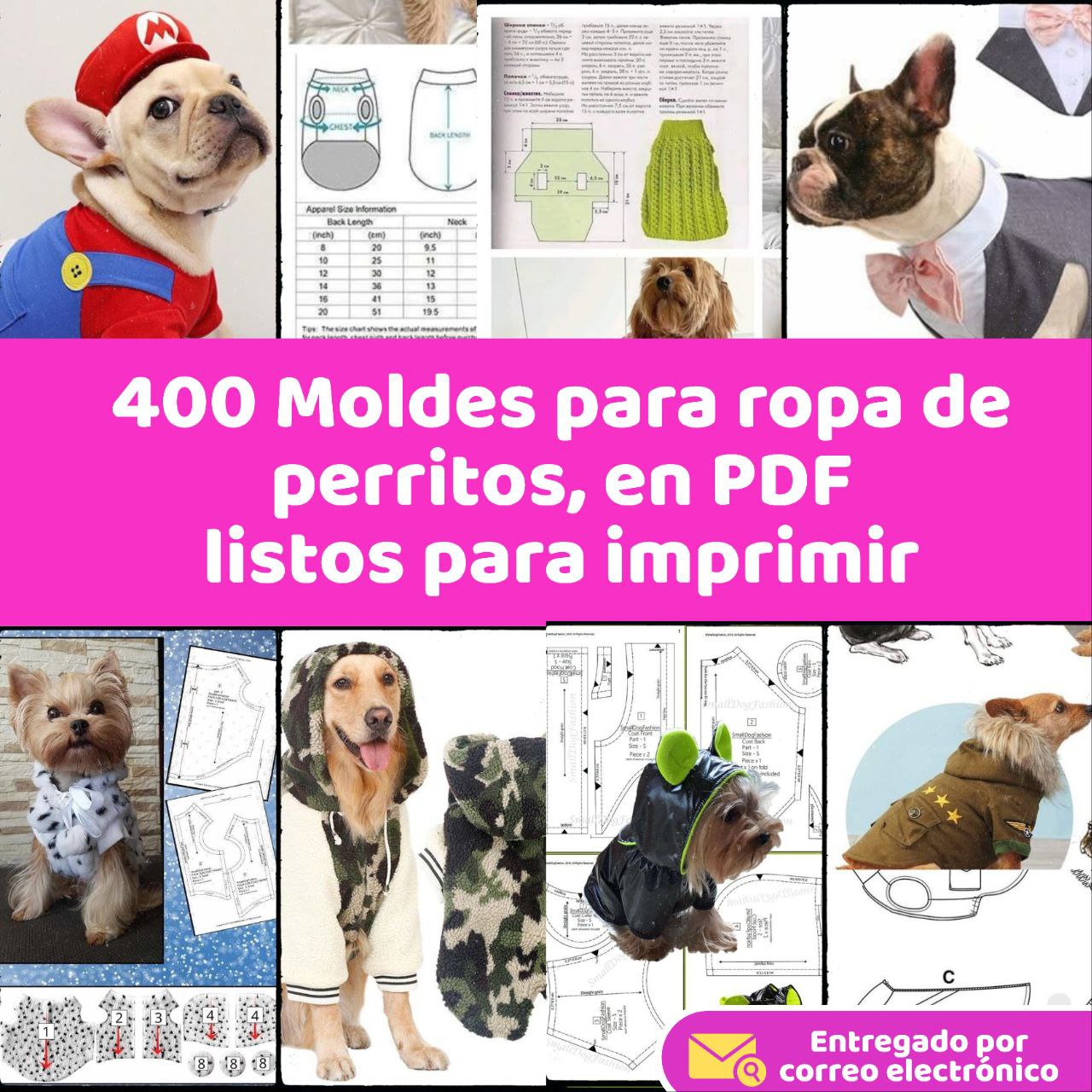 400 Moldes de Ropa para Perritos en PDF – Diseña, Cose y Vende Pren...