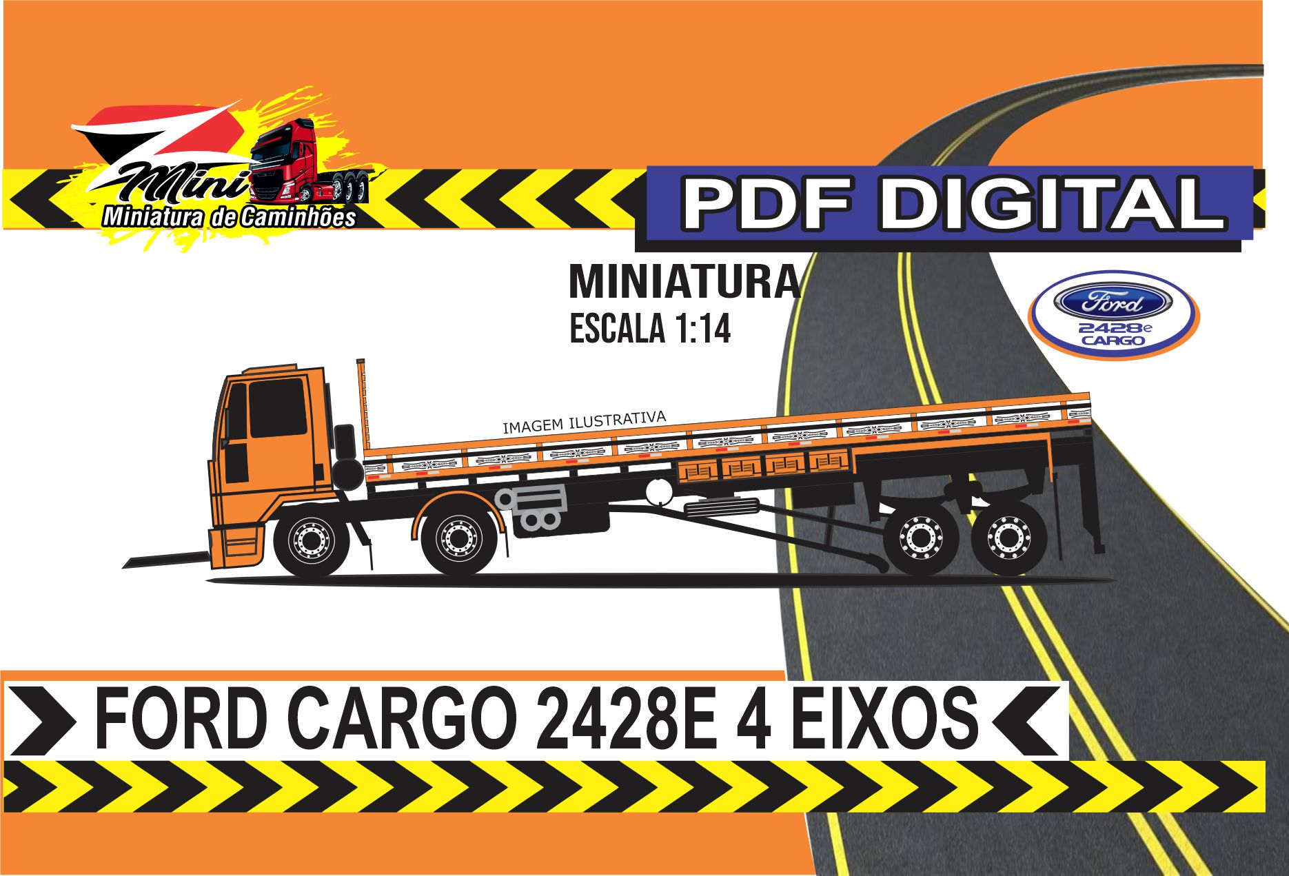 PDF ( PROJETO ) COMPLETO MINIATURA FORD CARGO 2428E 4 EIXOS ESC. 1:...