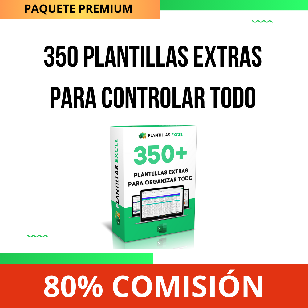 350+ PLANTILLAS EXTRAS DE EXCEL PARA ORGANIZAR Y CONTROLAR TODO - F...
