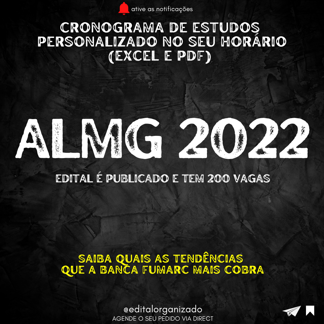PLANO DE ESTUDO ALMG - TÉCNICO DE APOIO 2022