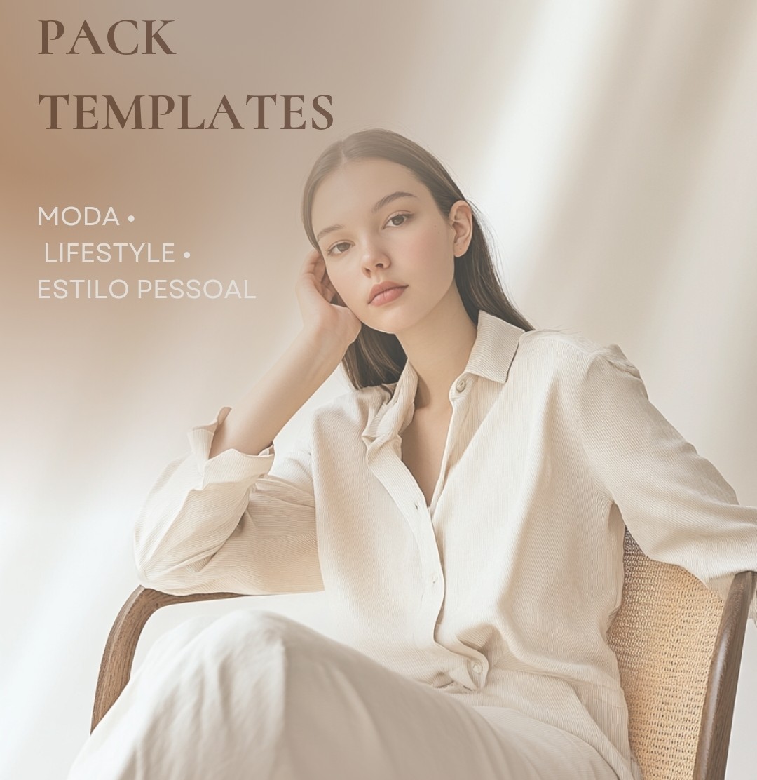 Pack Canva Minimalista Moda & Beleza | 51 cards editáveis para Instagram