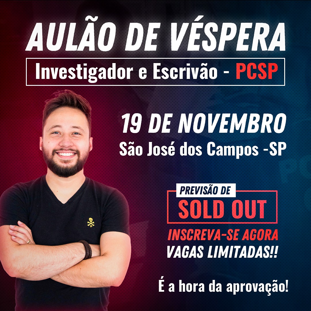 Aulão de Véspera PCSP 2023 - Prof. Diego Pureza - Prof. Diego Pure...