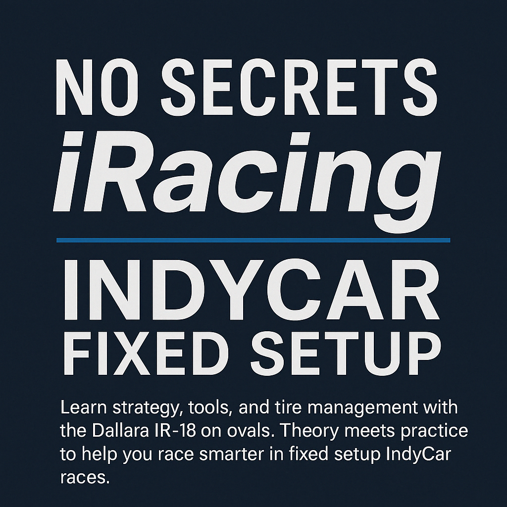 No Secrets iRacing - Indycar Oval Fixed Setup