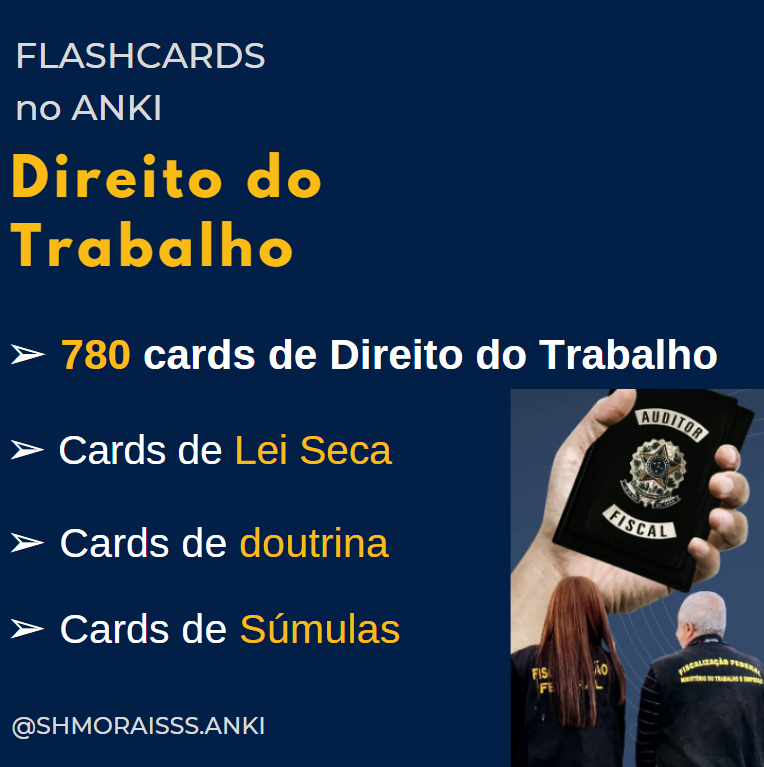 Flashcards Direito do Trabalho - Avulso (atualização por 1 ano)