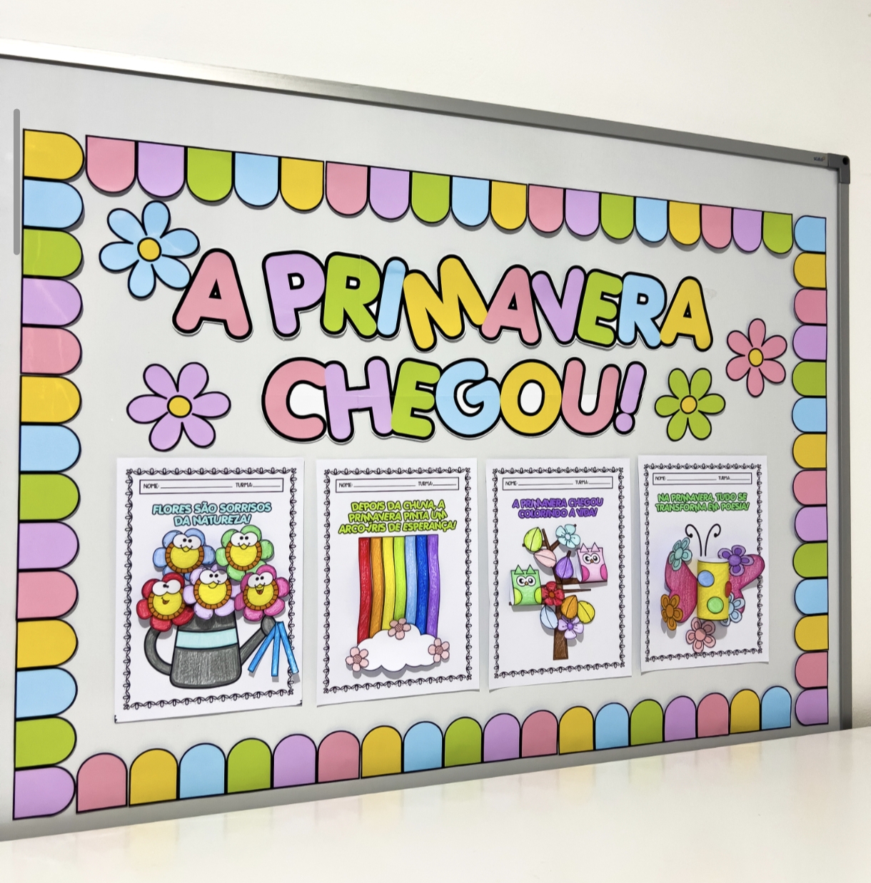 QUADRO DECORATIVO ATIVIDADES PRIMAVERA - LABIRINTO DA EDUCAÇÃO | H...