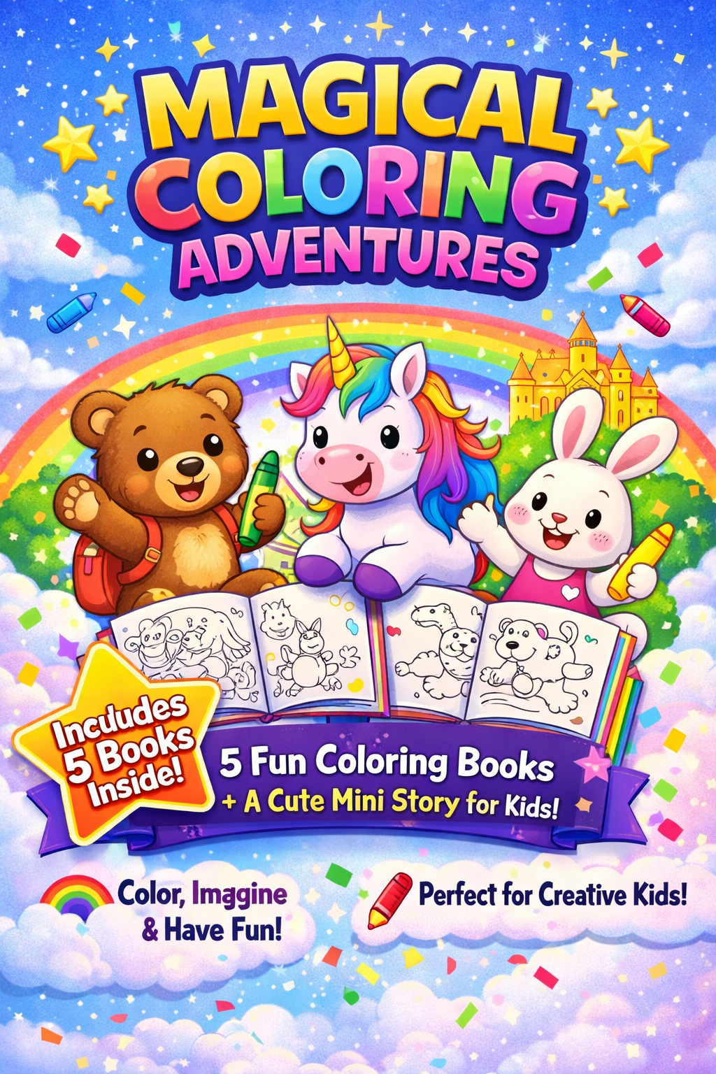 TINY ARTISTS: The Ultimate 5-Pack Coloring Collection | Hotmart
