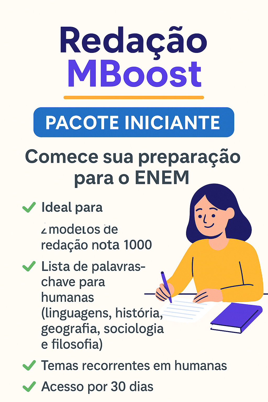 Redação MBoost – Pacote Iniciante | Comece sua preparação para o EN...