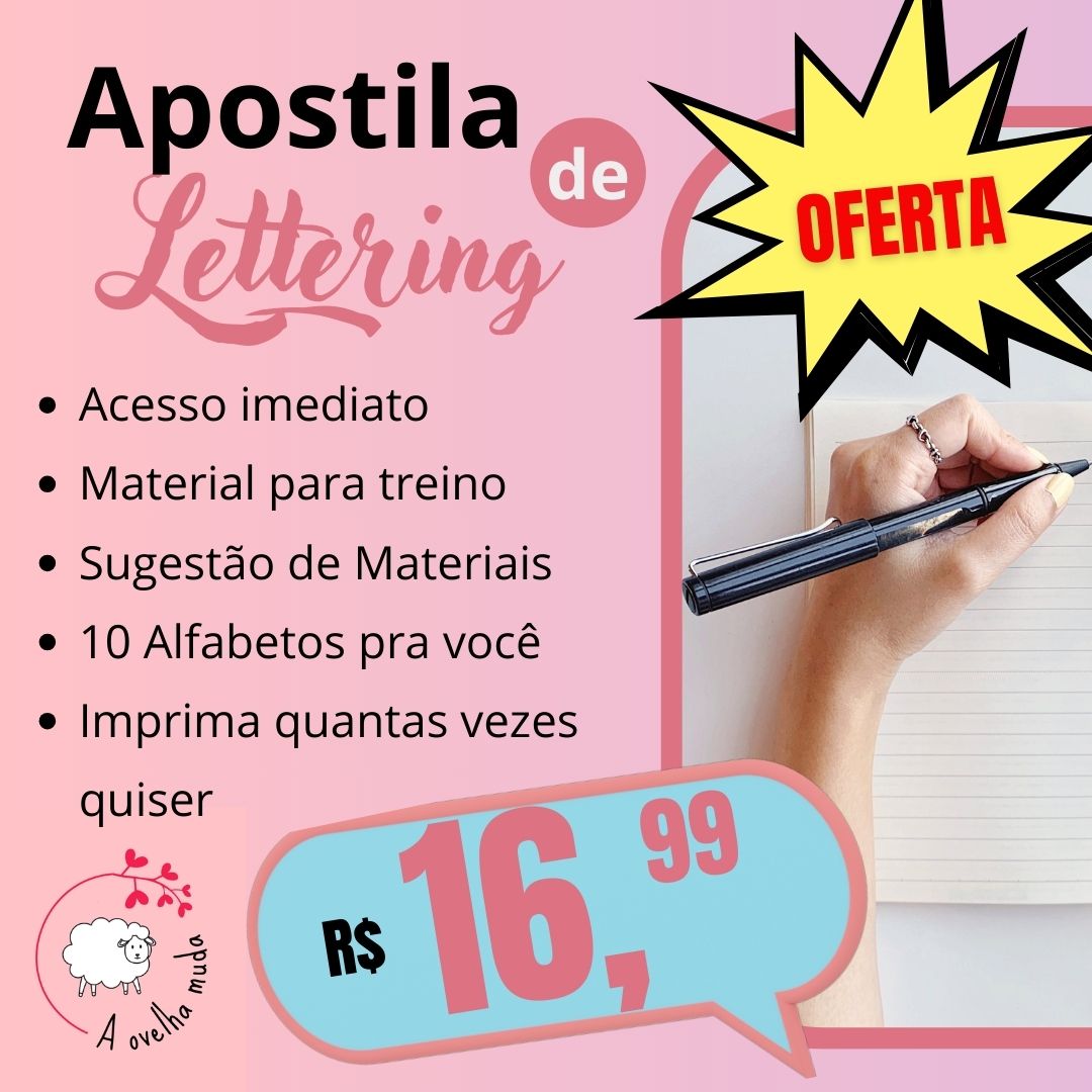 Apostila Digital - Entendendo o Lettering - Com Modelos de Alfabet...