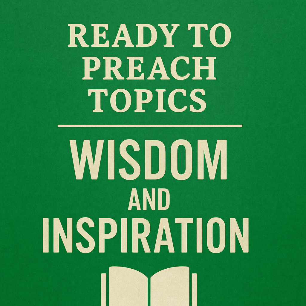 +READY-TO-USE PREACHING THEMES – WISDOM FOR TODAY - Elton Alves de ...