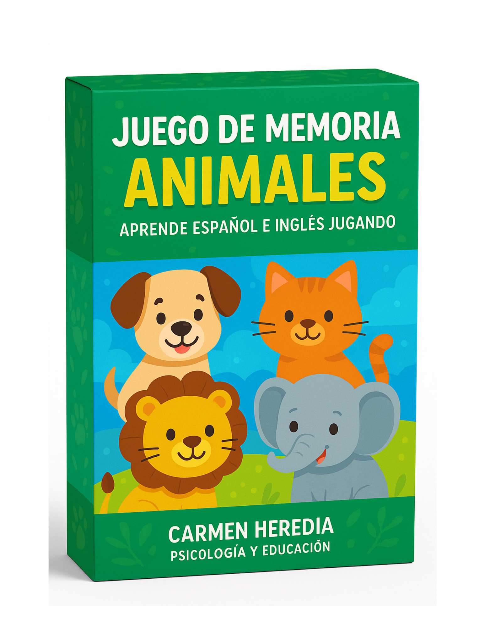 Juego de Memoria de Animales Español-Inglés - Carmen Mercedes Hered...