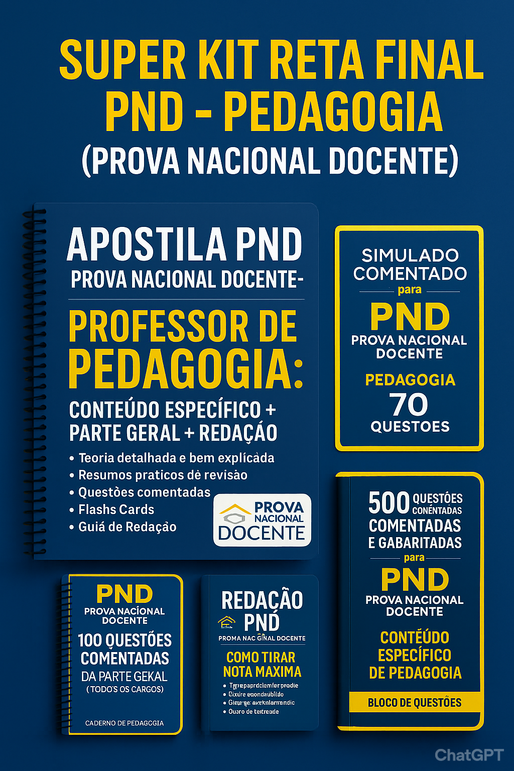 SUPER KIT RETA FINAL - PND - PEDAGOGIA - PROVA NACIONAL DOCENTE