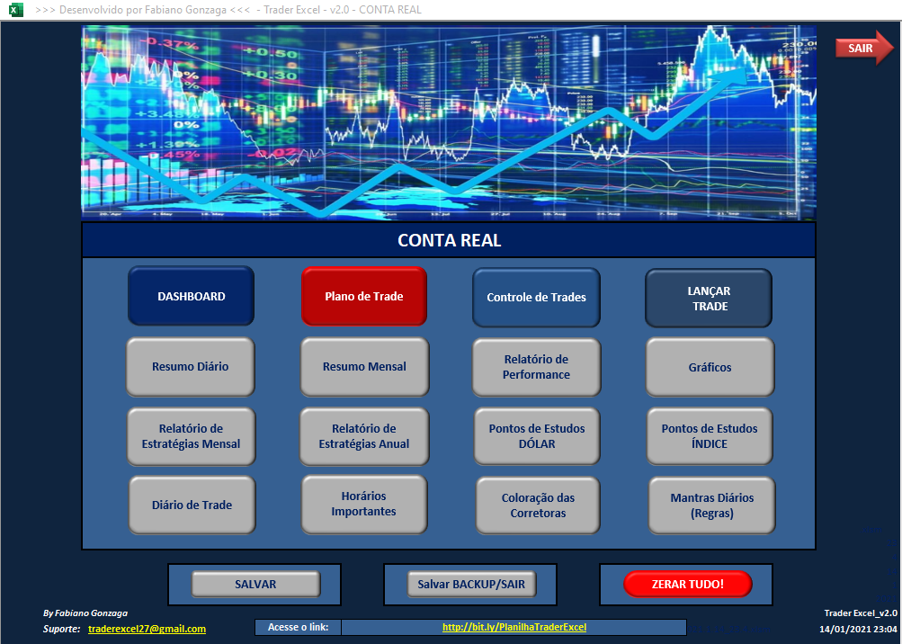 Planilha Profissional TRADER EXCEL para Day Trade em Índice e Dólar - Controle, Monitore e ...